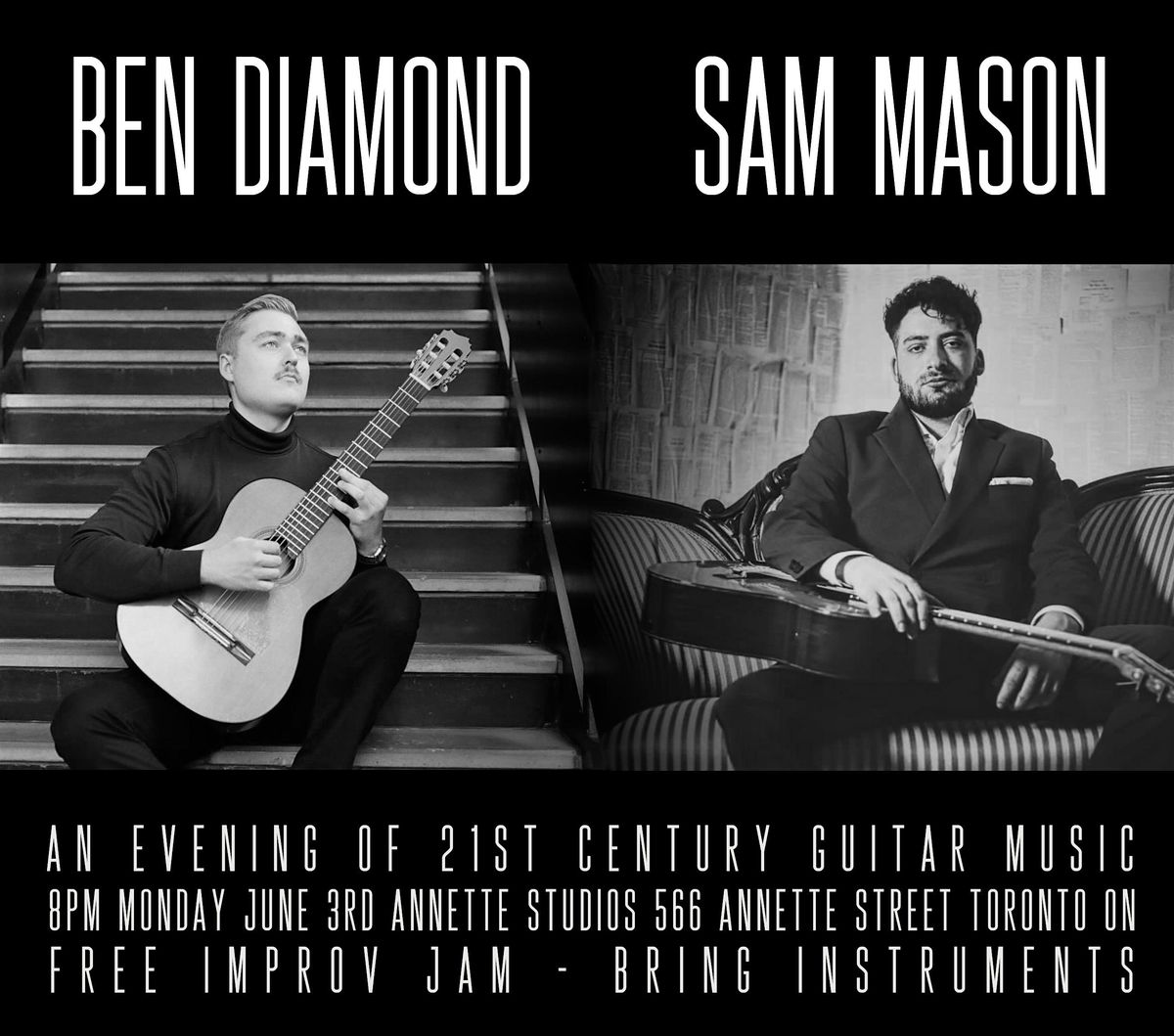 An Evening of 21st Century Guitar Music - Ben Diamond X Sam Mason ...