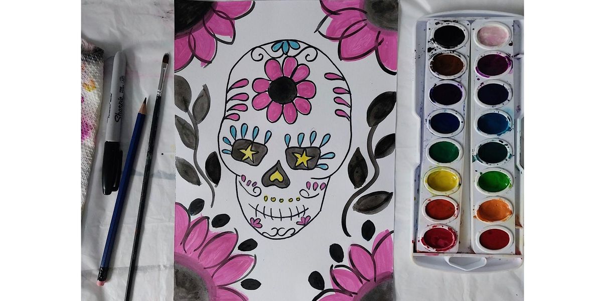 Sugar Skull Painting Class for Kids and Adults Halloween Special ...