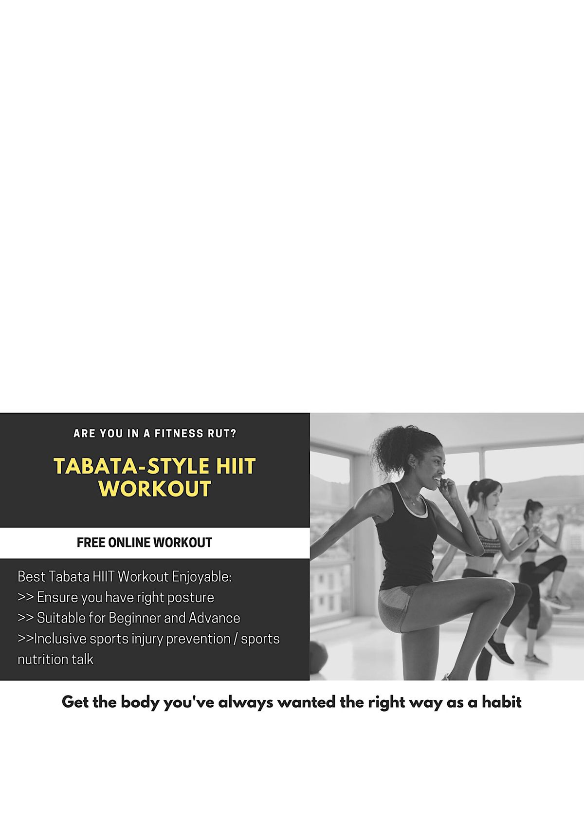 Tabata-Style HIIT Workout, April 4 2023 | Online Event | AllEvents