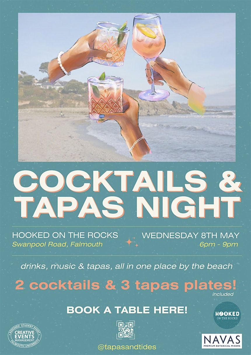 Tapas and Tides, Hooked on the Rocks, Falmouth, 8 May 2024 | AllEvents