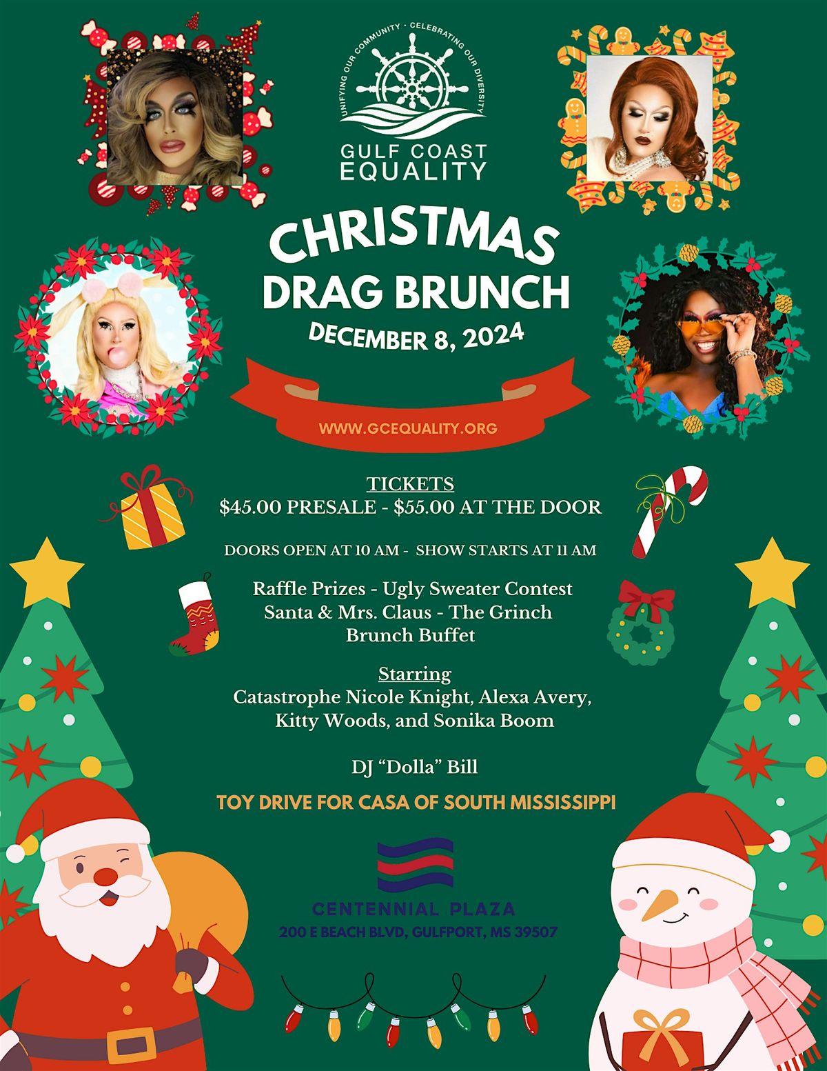 Gulf Coast Equality Christmas Drag Brunch, The Chapel at Centennial ...