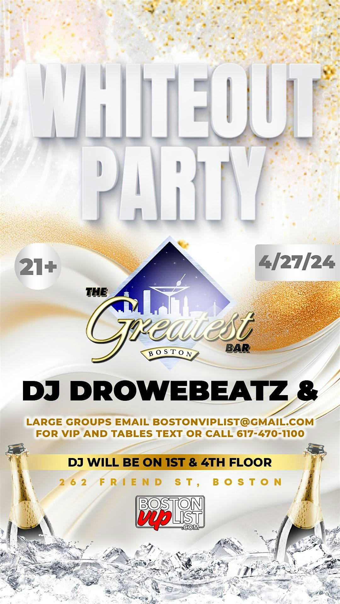 Whiteout Party, The Greatest Bar, Boston, 27 April to 28 April ...