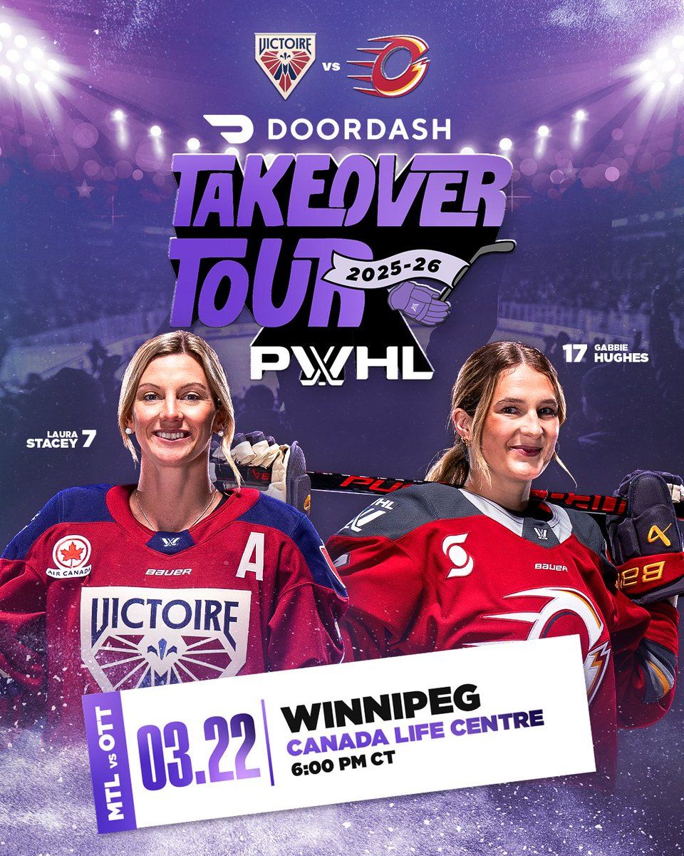 PWHL Takeover Tour - Montreal Victoire vs Ottawa Charge at Canada Life ...
