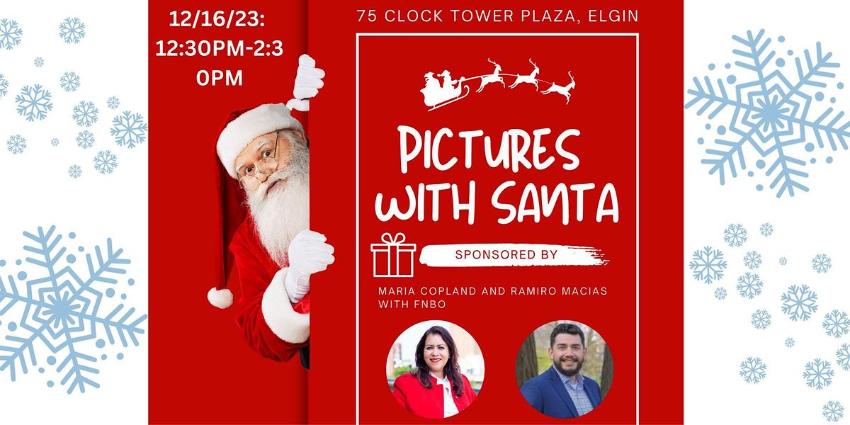 Pictures with Santa, Clock Tower Plaza, Elgin, IL, USA, December 16 ...