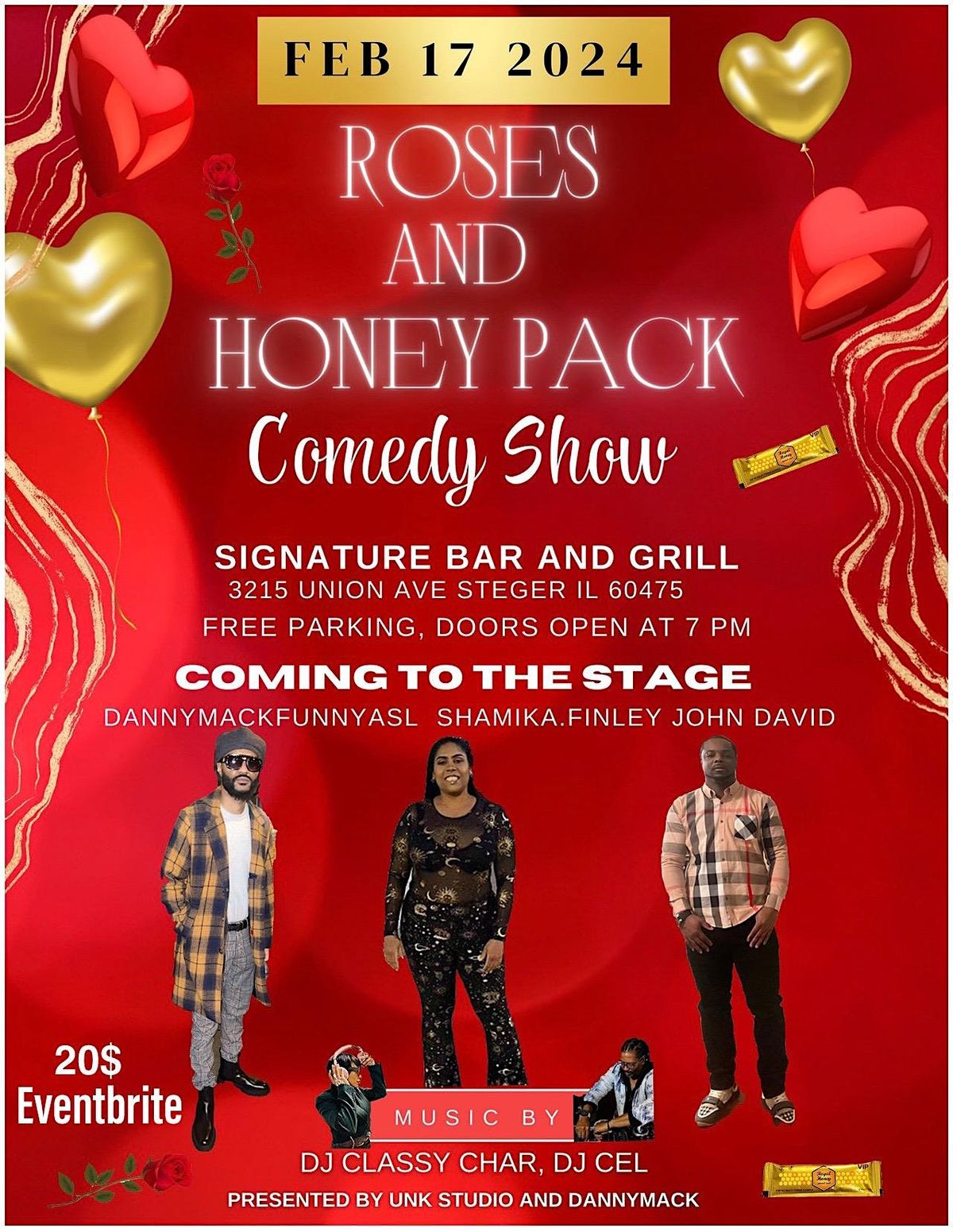 Roses and Honey packs Comedy Show, Signature Bar & Grill 3215 Union Ave ...