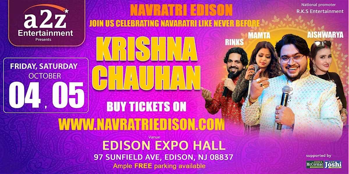 Garba with Krishna Chauhan at the famous Edison Expo Center New Jersey ...