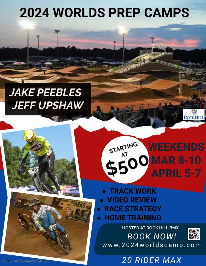 2024 UCI BMX Racing World Championship Prep Camp, Rock Hill BMX ...