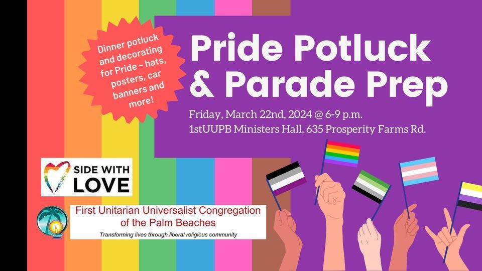 1stUUPB Pride Potluck & Parade Prep, First Unitarian Universalist ...