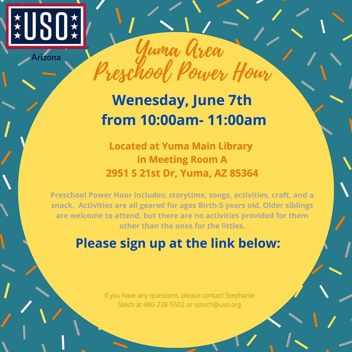 Yuma Area Preschool Power Hour, Main Library - Yuma County Library ...