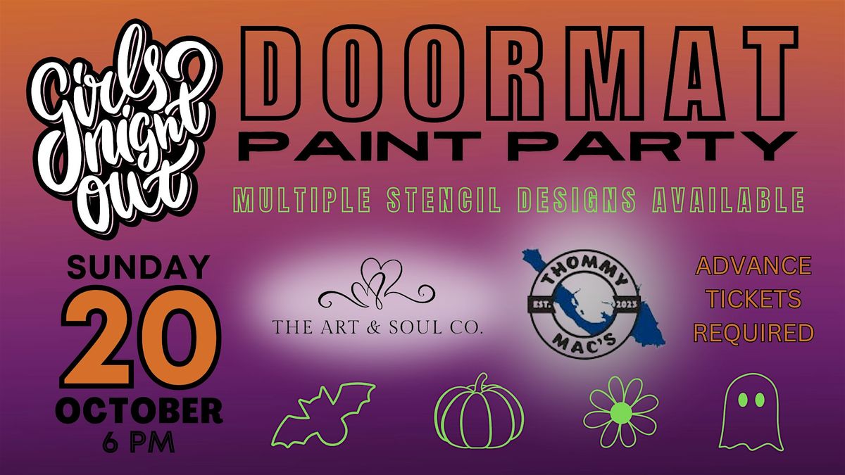 "Girls Night Out" - Doormat Paint Party (Fall Vibes/Spooky Season ...