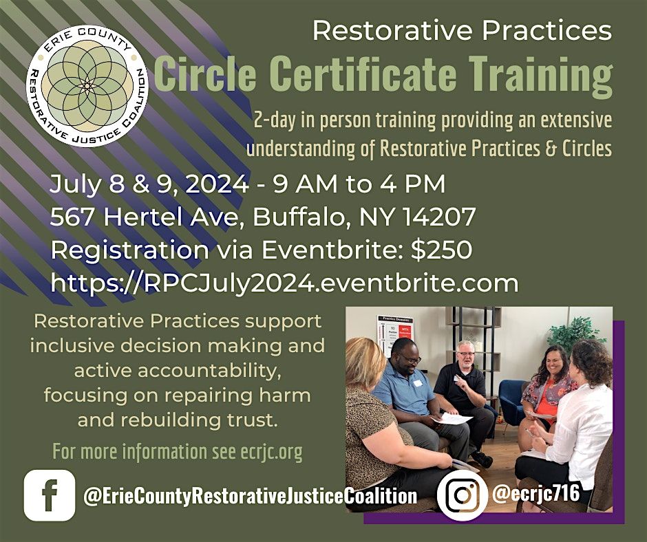2-Day Restorative Practices Circle Certificate Training (July 2024 ...