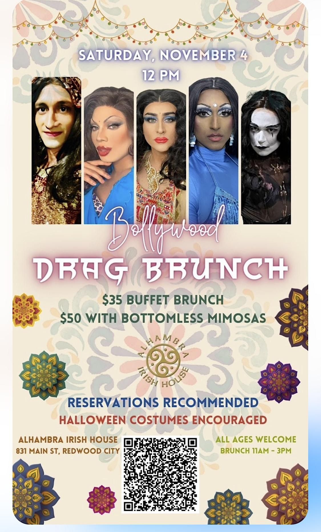 Bottomless Drag Brunch: Halloqueen Bollywood, Alhambra Irish House ...