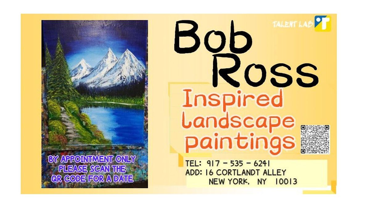 Bob Ross Inspired Landscape Couple Paintings, 16 Cortlandt Alley, New ...