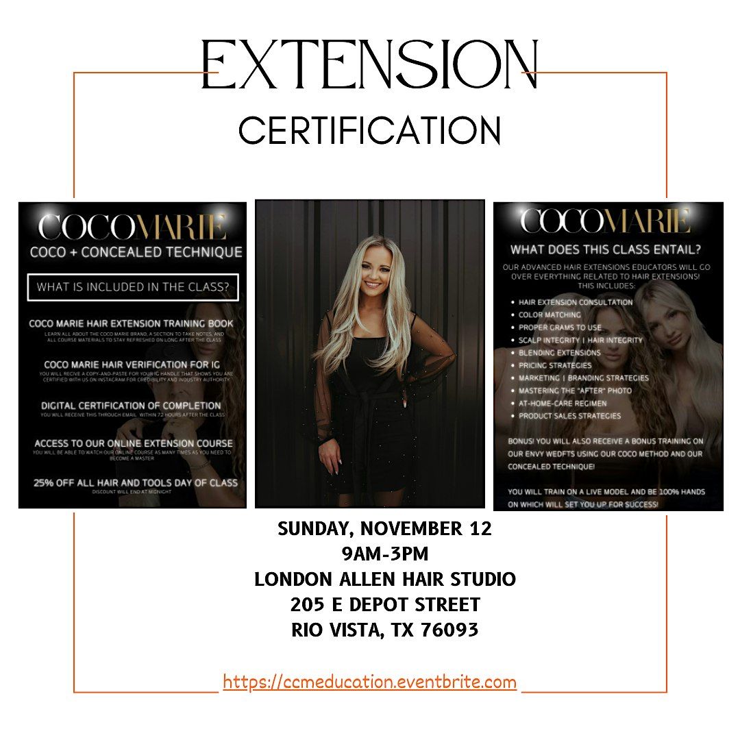 CoCo Marie Extension Certification Class, 205 E Depot St, Rio Vista, 17 ...