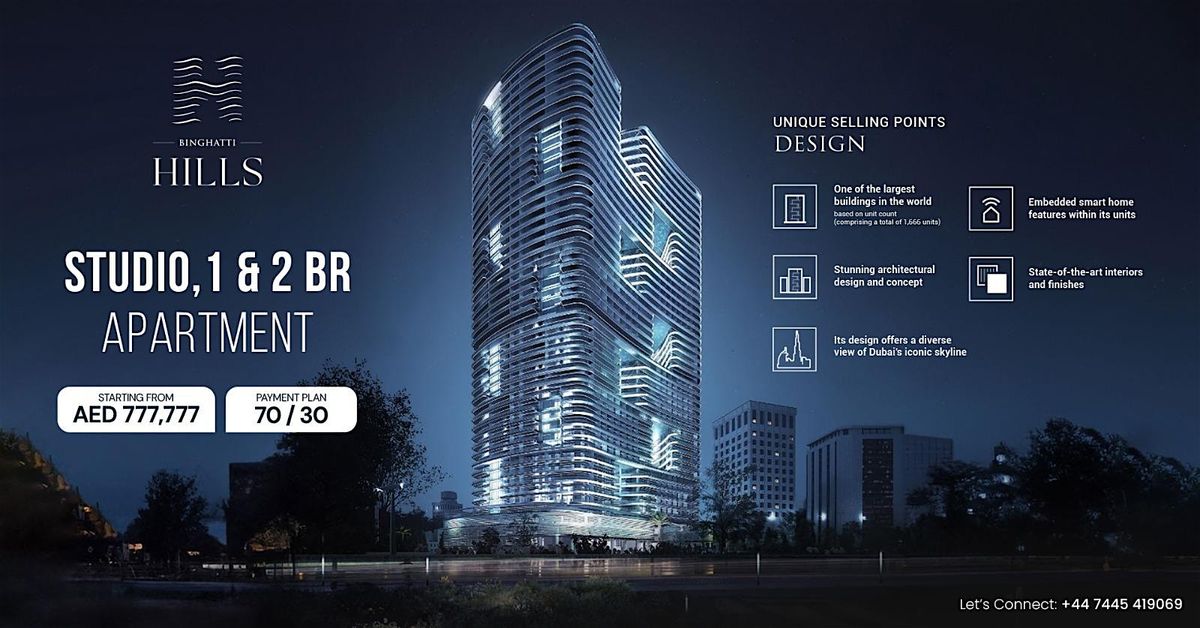 Binghattis Latest Launch - Binghatti Hills, Palm Jumeirah, Dubai, 15 ...