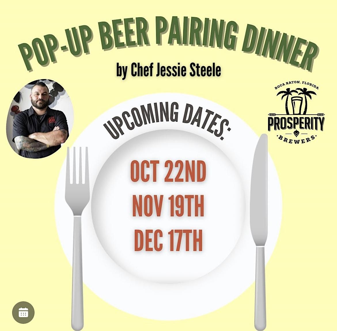November Beer Pairing Dinner (4 courses), Prosperity Brewers, Boca ...