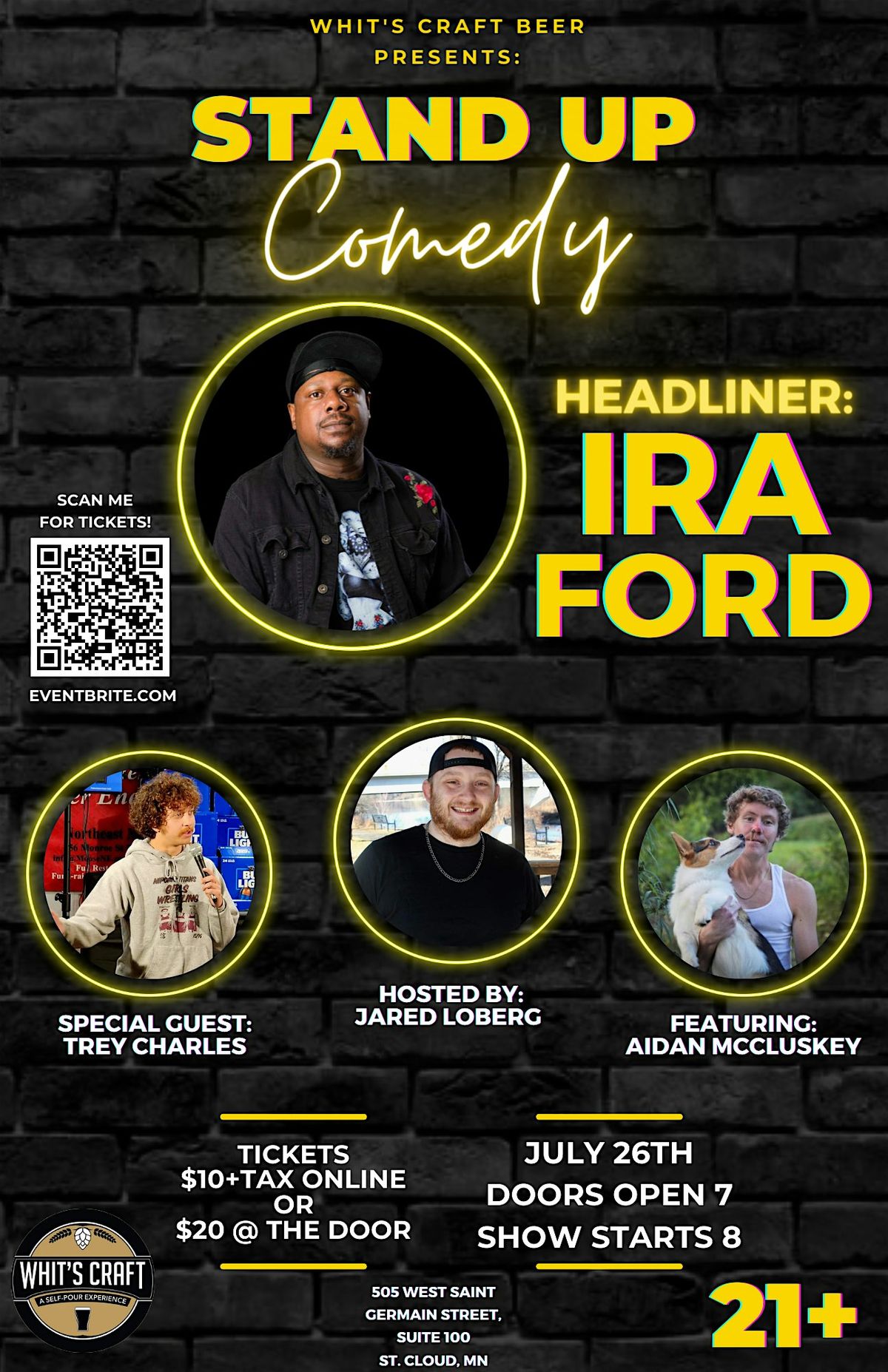 Whits Comedy Showcase 8: Ira Ford, Whit's Craft, St. Cloud, 26 July ...