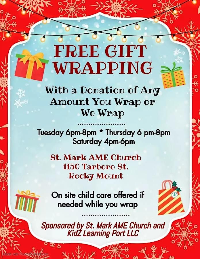 Gift Wrapping, St. Mark AME Church, Rocky Mount, 19 December to 23 ...