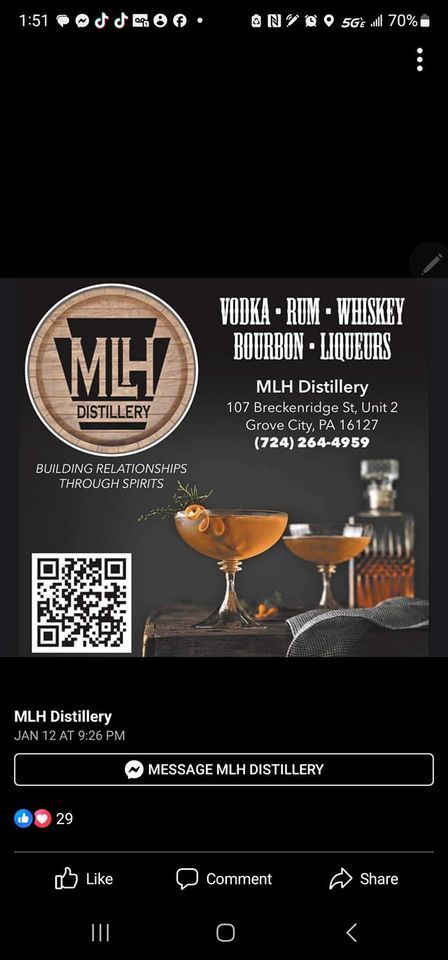 Salted Skies at MLH Distillery, MLH Distillery, Grove City, December 15 2023 | AllEvents.in