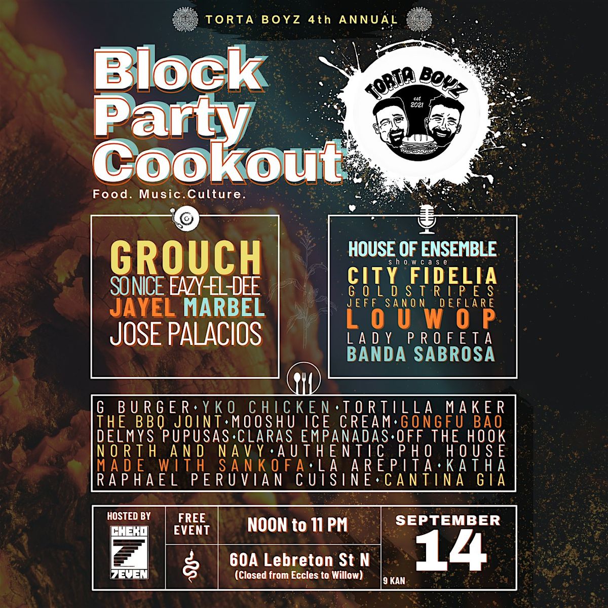Torta Boyz 4th Annual Block Party Cookout, Torta Boyz, Ottawa, 14 ...