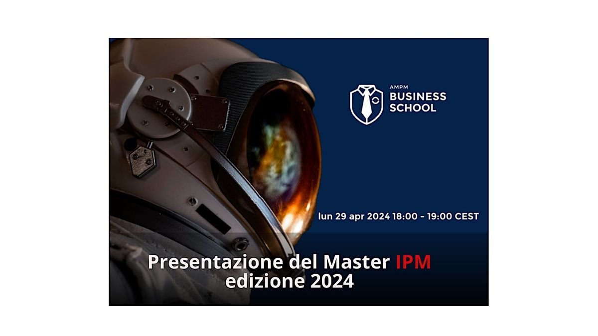 Presentazione del Master IPM, April 29 2024 | Online Event | AllEvents.in