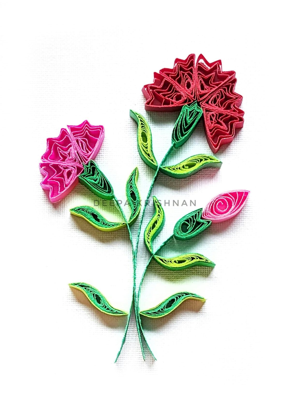 Carnations - Paper Quilling, The Rec Room - Square One, Mississauga, 5 ...