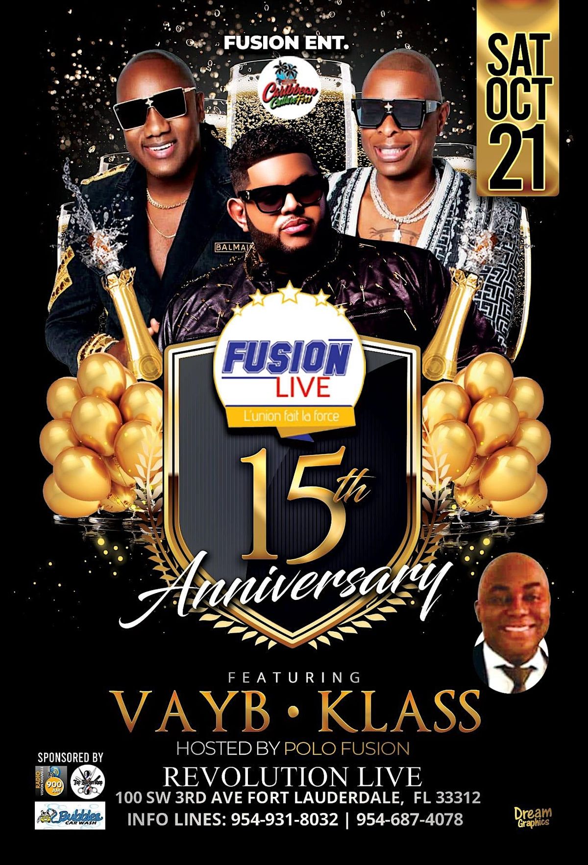 FUSIONLIVE 15TH YEARS ANNIVERSARY KLASS & VAYB, 100 SW 3rd Ave, Fort ...