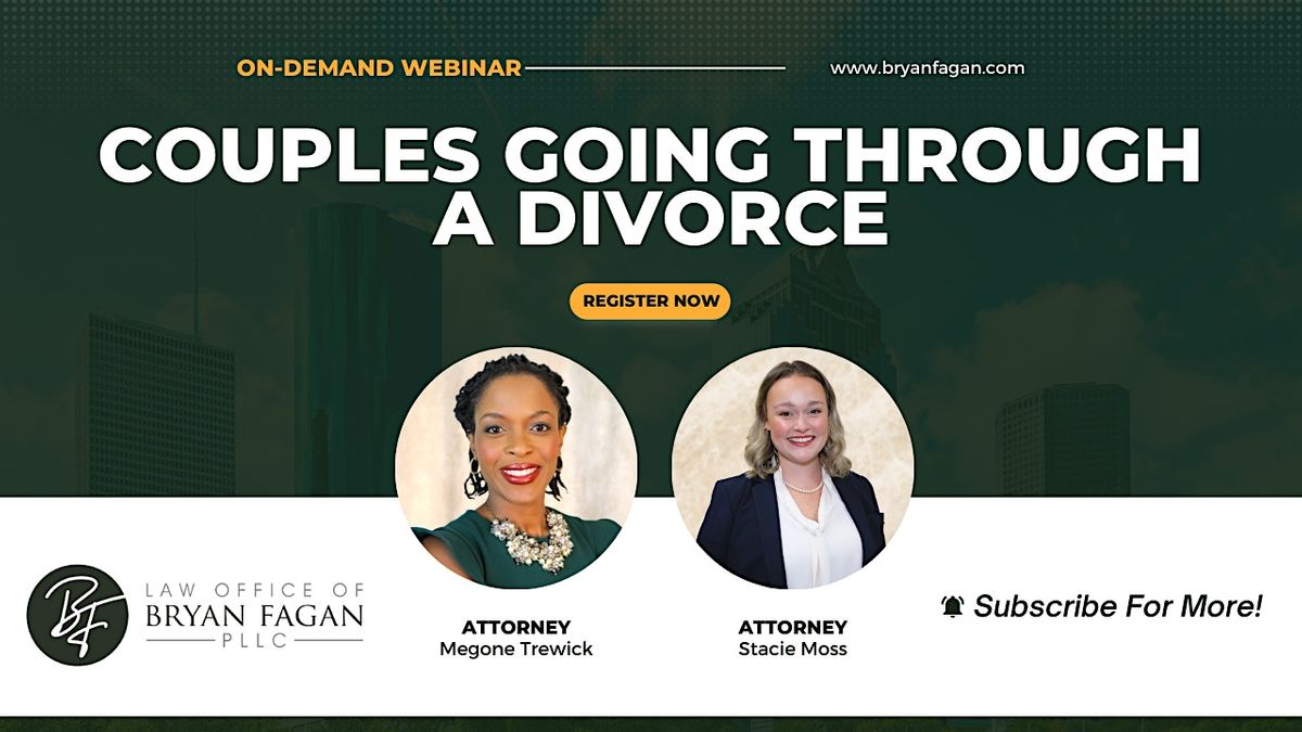 ON-DEMAND WEBINAR: Couples Going Through A Divorce, April 28 to March 1 ...