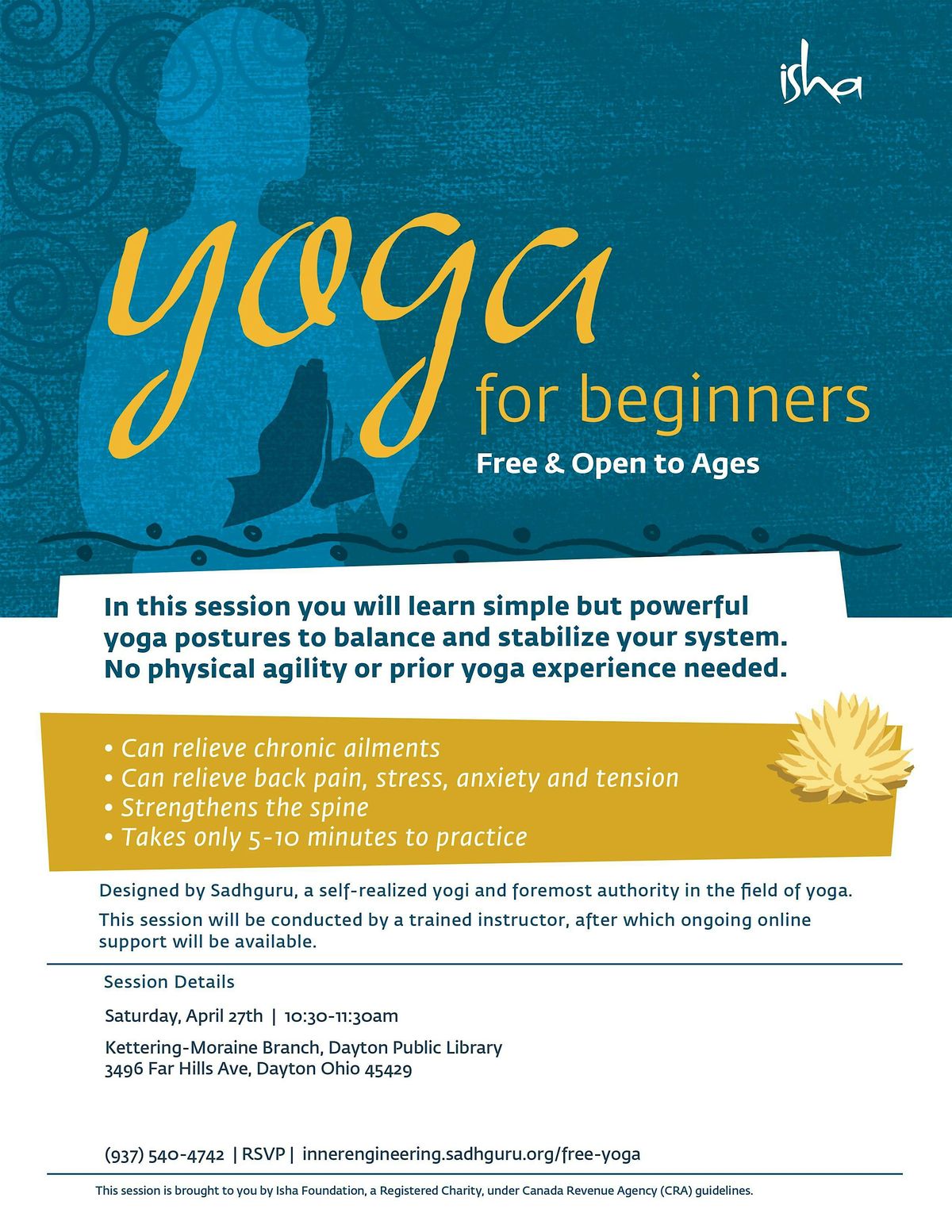 Yoga for Beginners, Dayton Metro Library - Kettering-Moraine Branch, 27 ...