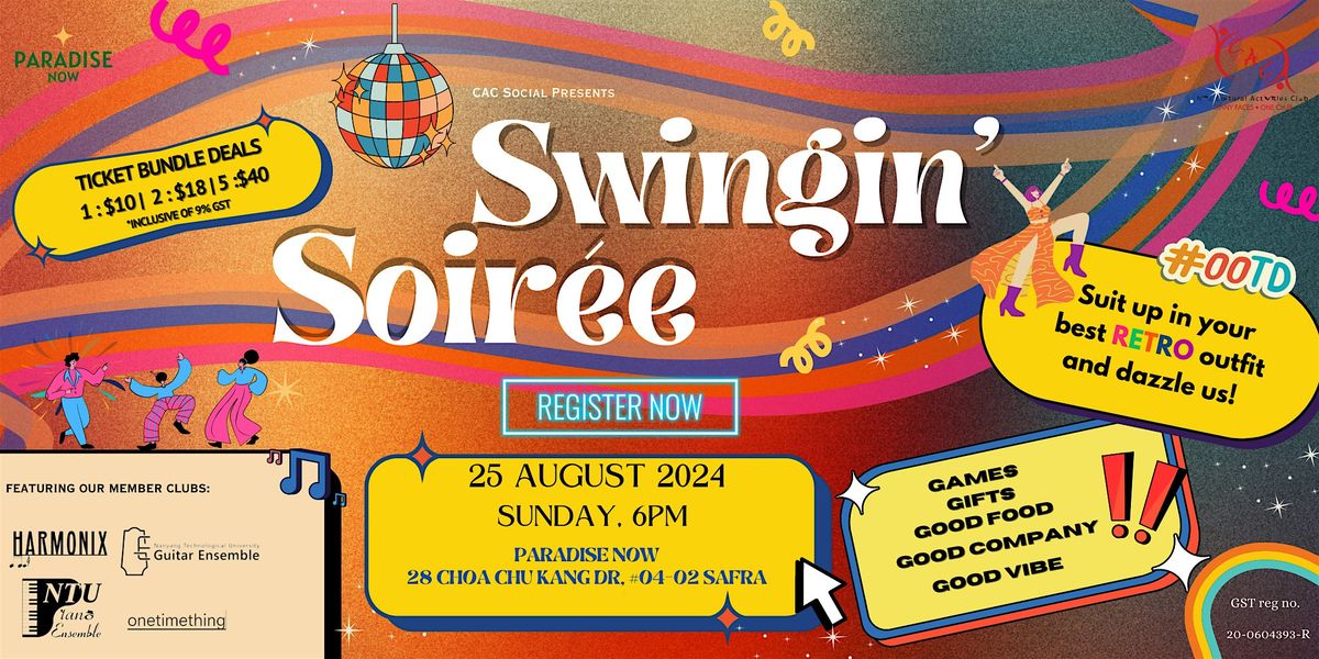 CAC Cynosure 2024: Swingin Soirée, Paradise Now, Singapore, 25 August ...