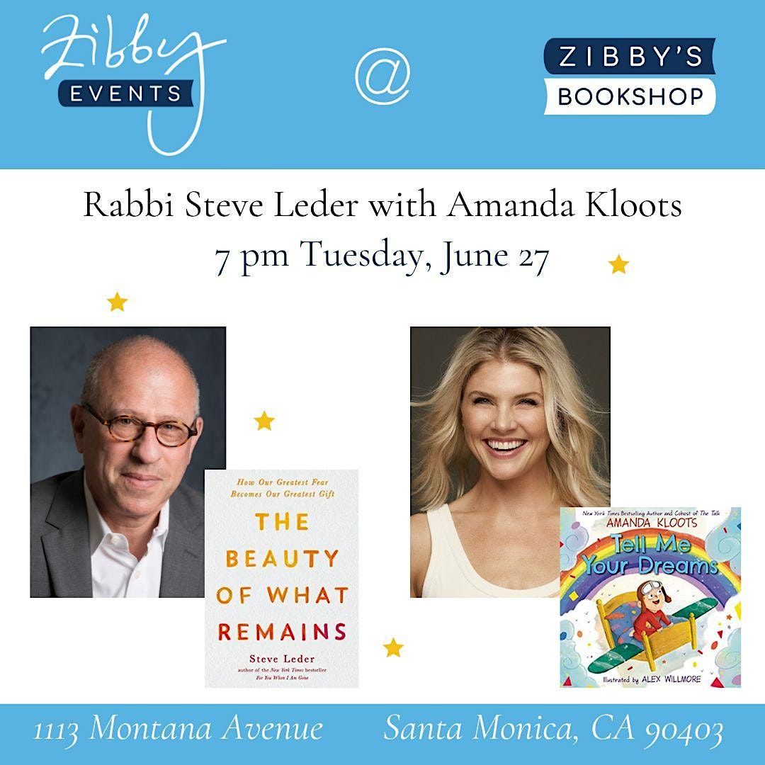Author event! Rabbi Steve Leder with Amanda Kloots, 1113 Montana Ave ...