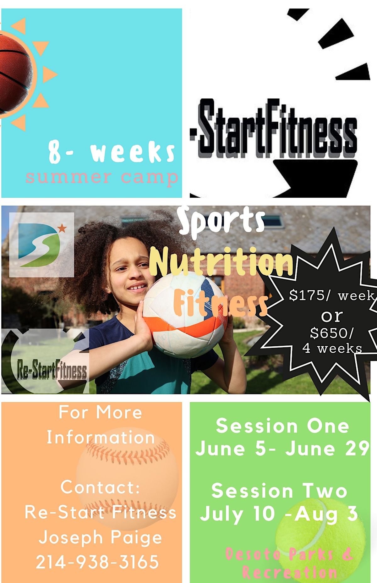 Sports Nutrition Fitness Summer Camp, DeSoto Recreation Center, 11 July ...