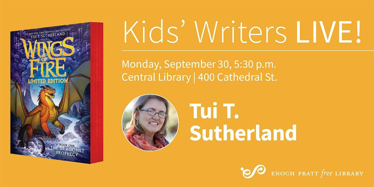 Tui T. Sutherland: "Wings of Fire", Enoch Pratt Free Library, Baltimore ...