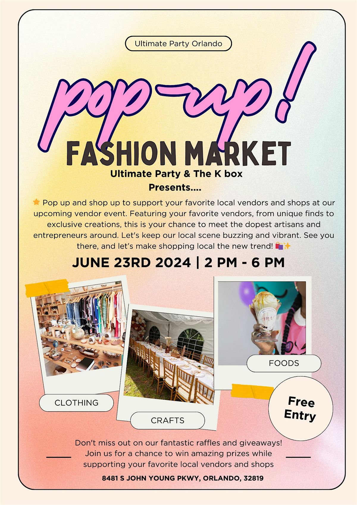 Pop Up & Shop Up, Simple-Hearted Events, Orlando, 23 June 2024 | AllEvents