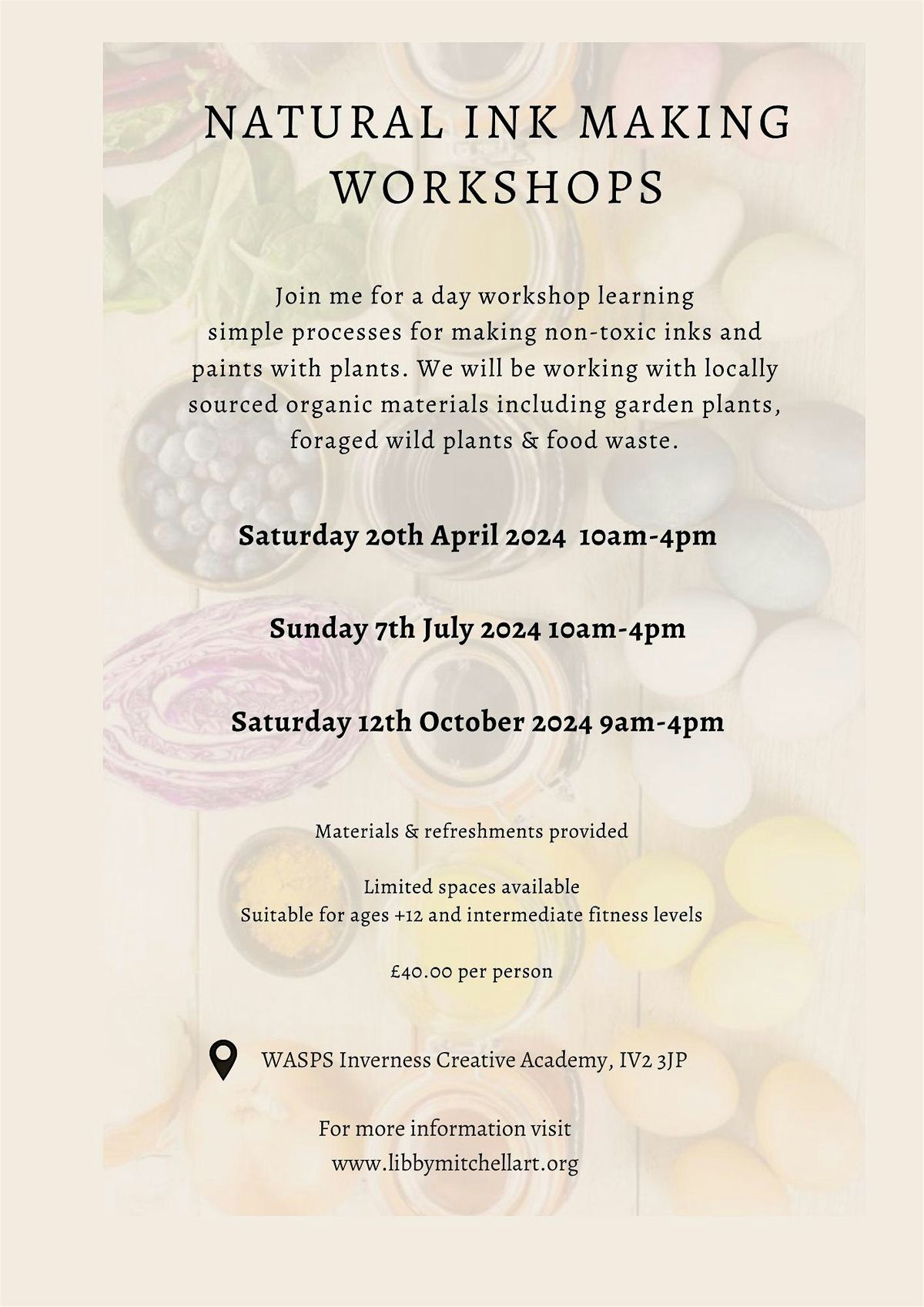 Botanical Ink & Paint Making Workshop, Wasps Inverness Creative Academy ...