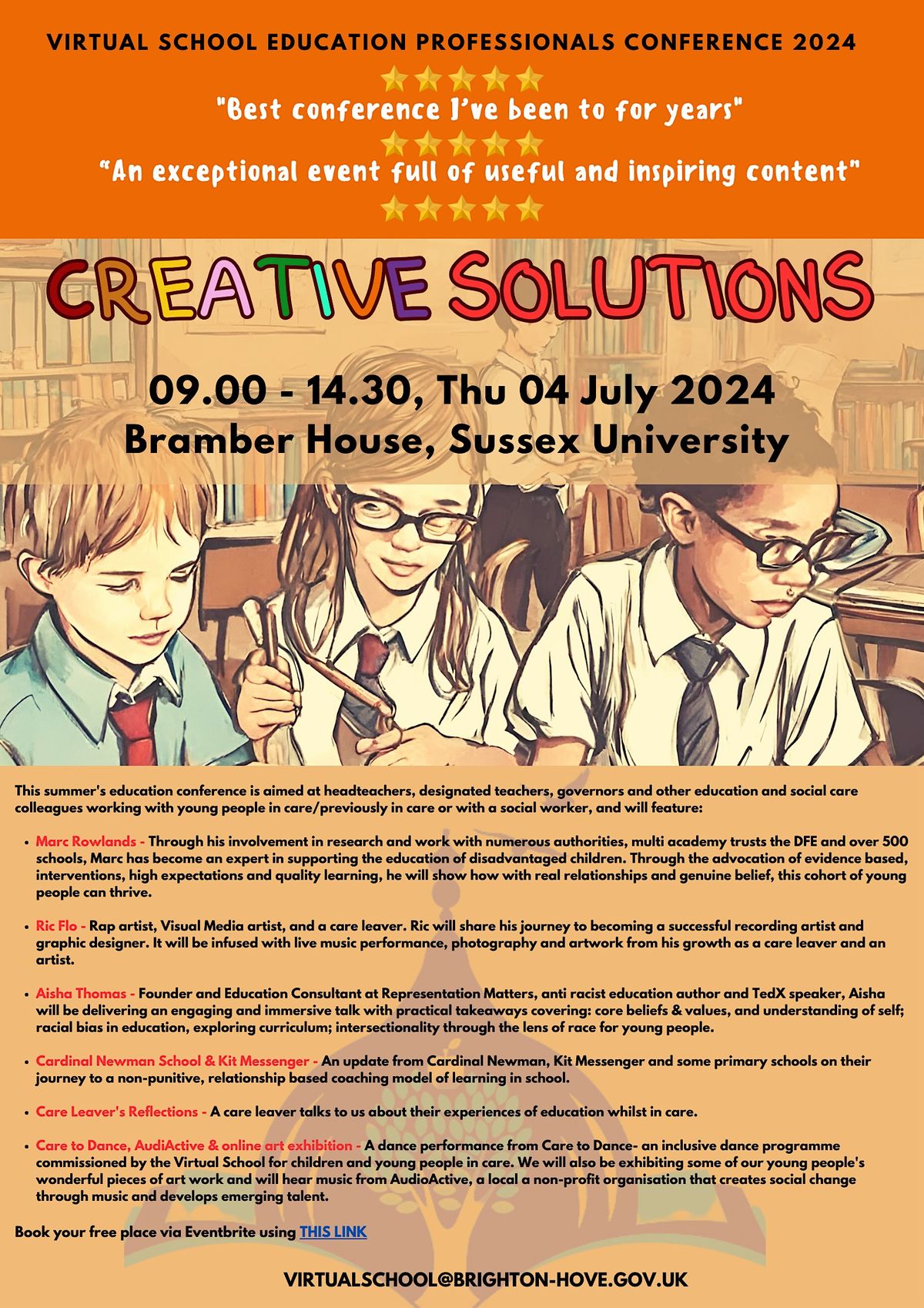 Brighton & Hove Virtual School Education Conference 2024, Bramber House ...
