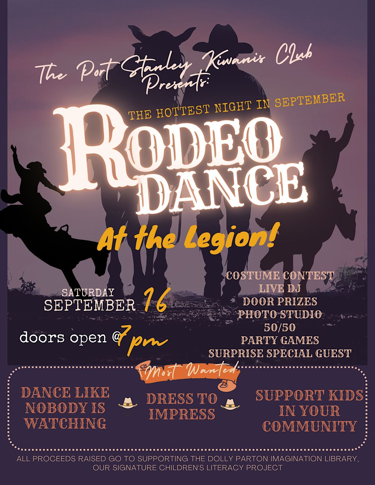 Port Stanley Kiwanis Rodeo Dance, Royal Canadian Legion Branch 410 ...
