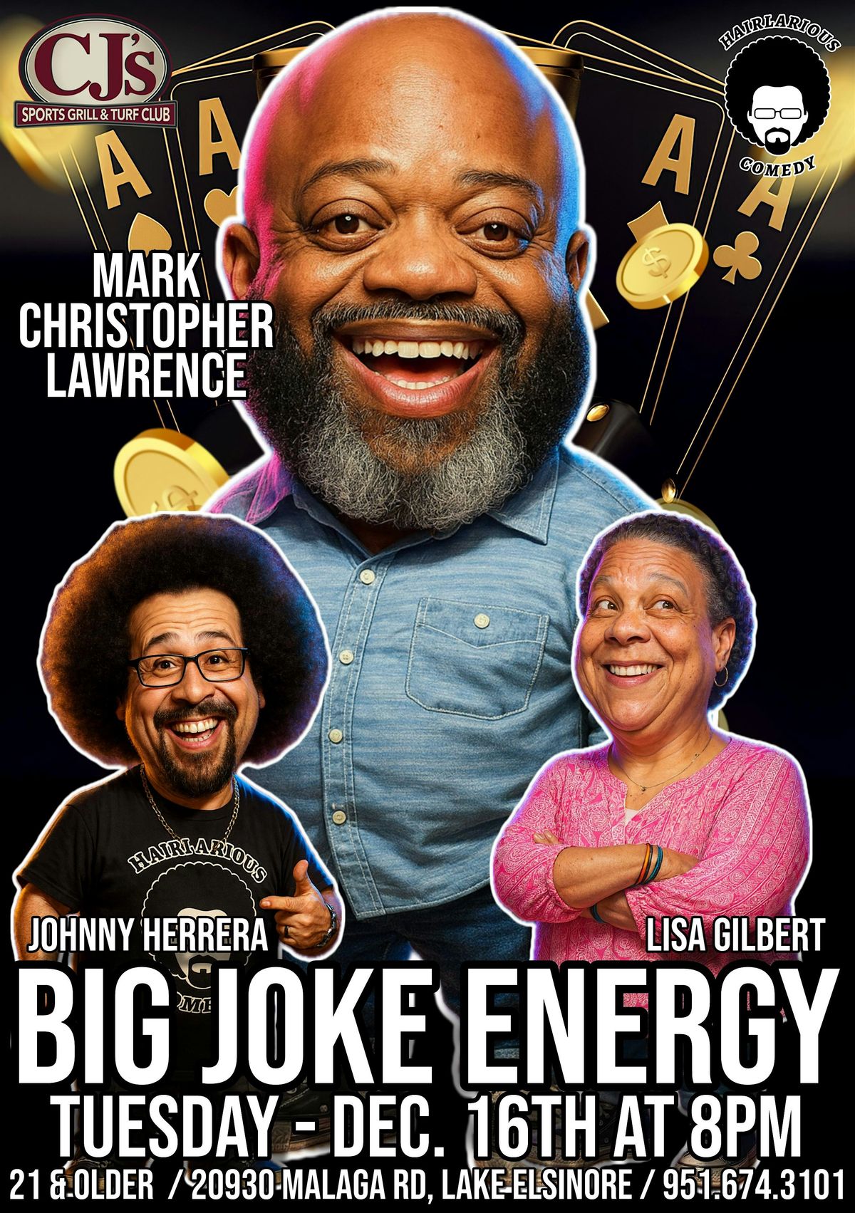 Big Joke Energy Comedy Show, CJ's Sports Grill & Turf Club, Lake ...
