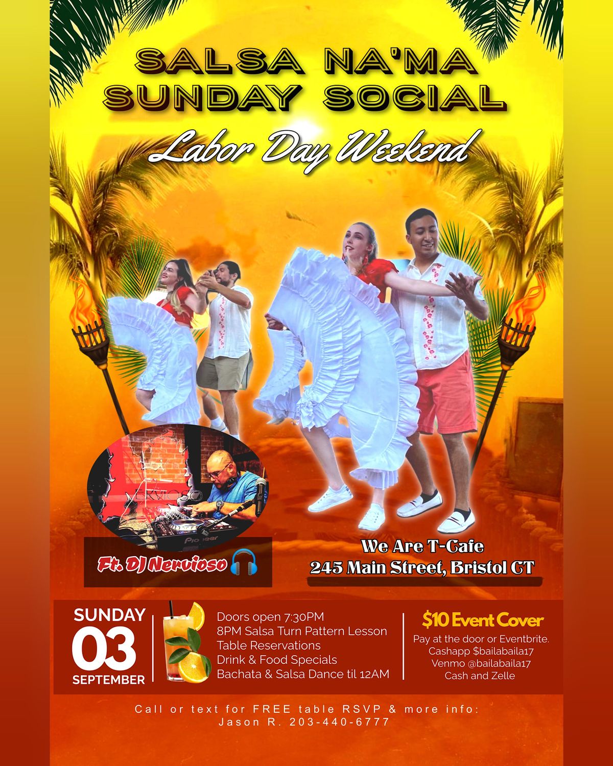 Salsa NaMa Sunday Social - Labor Day Weekend, We Are T-Salon, Bristol ...