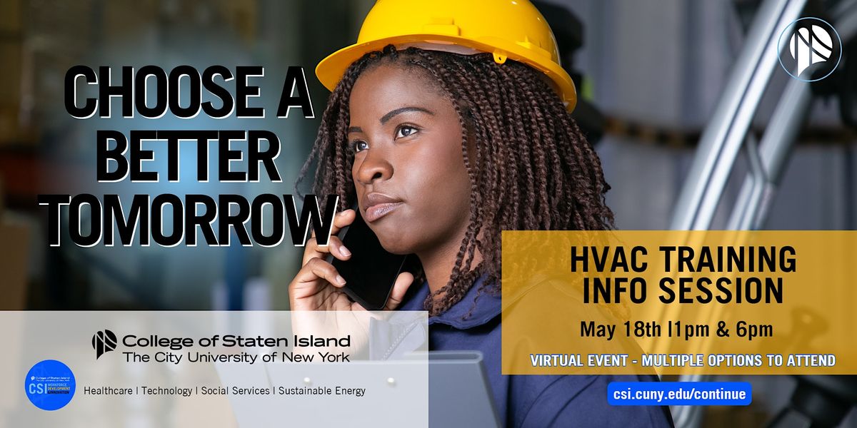 HVAC Training Program Info Session | Virtual, May 18 2023 | Online ...