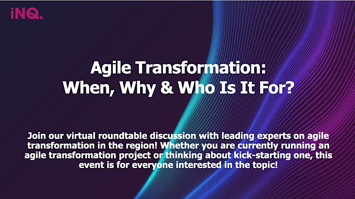 Roundtable Discussion: Agile Transofrmation - when, why and who is it ...