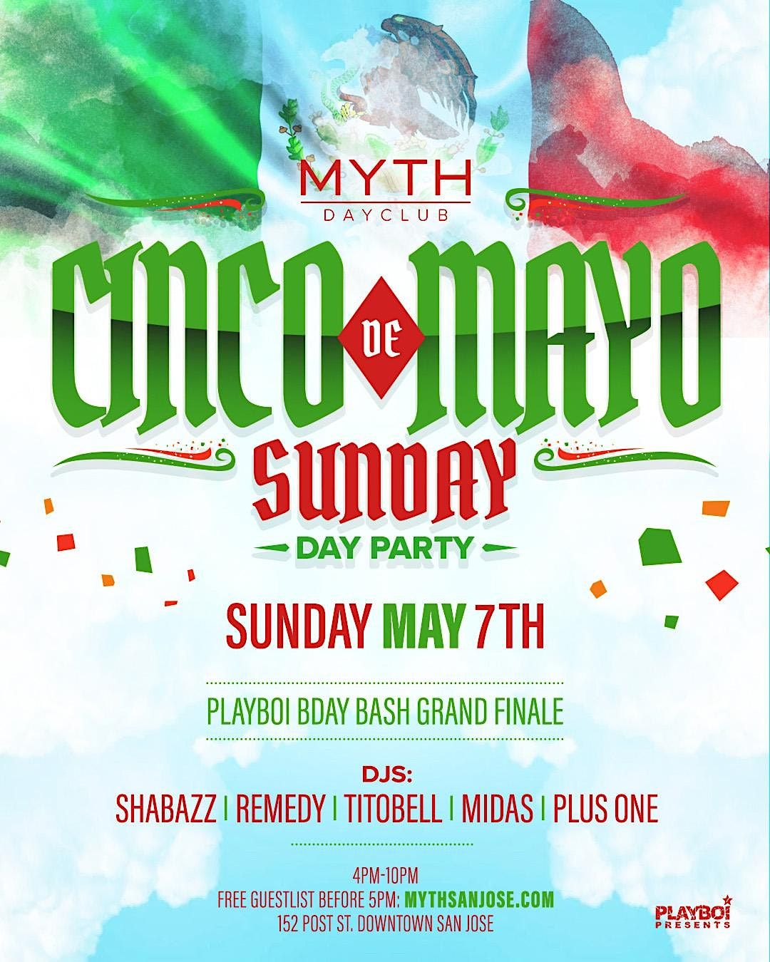 MYTH DAYCLUB - CINCO DE MAYO SUNDAY DAY PARTY! MAY 7TH, Myth Lounge ...