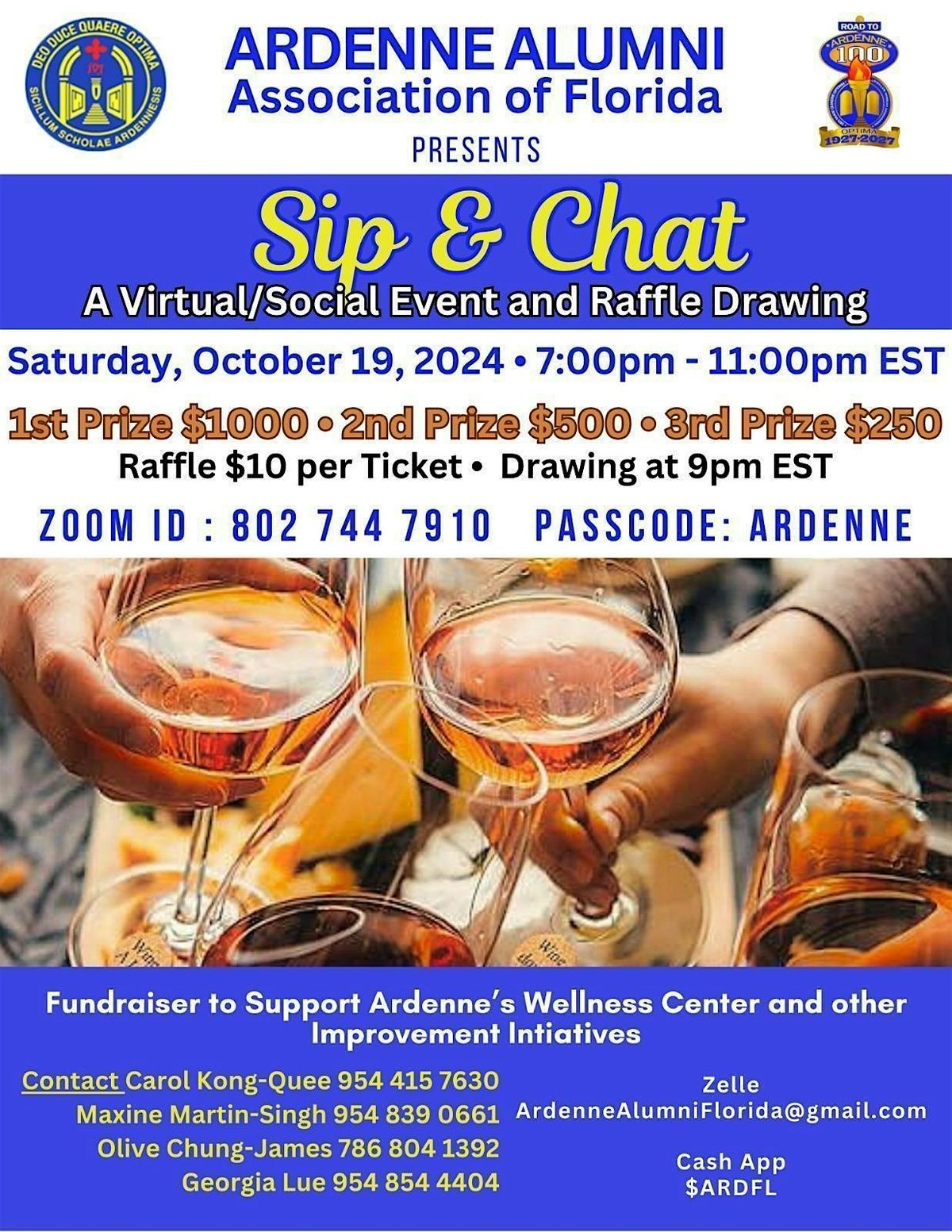 Ardenne Alumni Sip & Chat Raffle Event, Silverisles Clubhouse 2800 SW ...