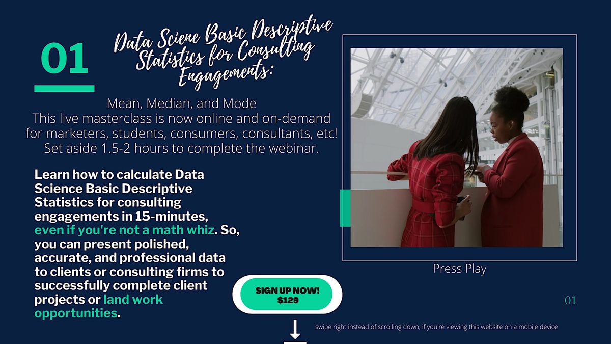Data Science Basic Descriptive Statistics Online Masterclass, 29 ...