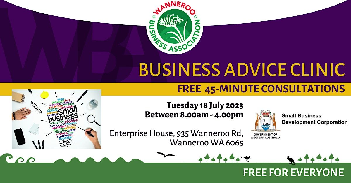 SBDC Advisory Day, 935 Wanneroo Rd, 18 July 2023 | AllEvents.in