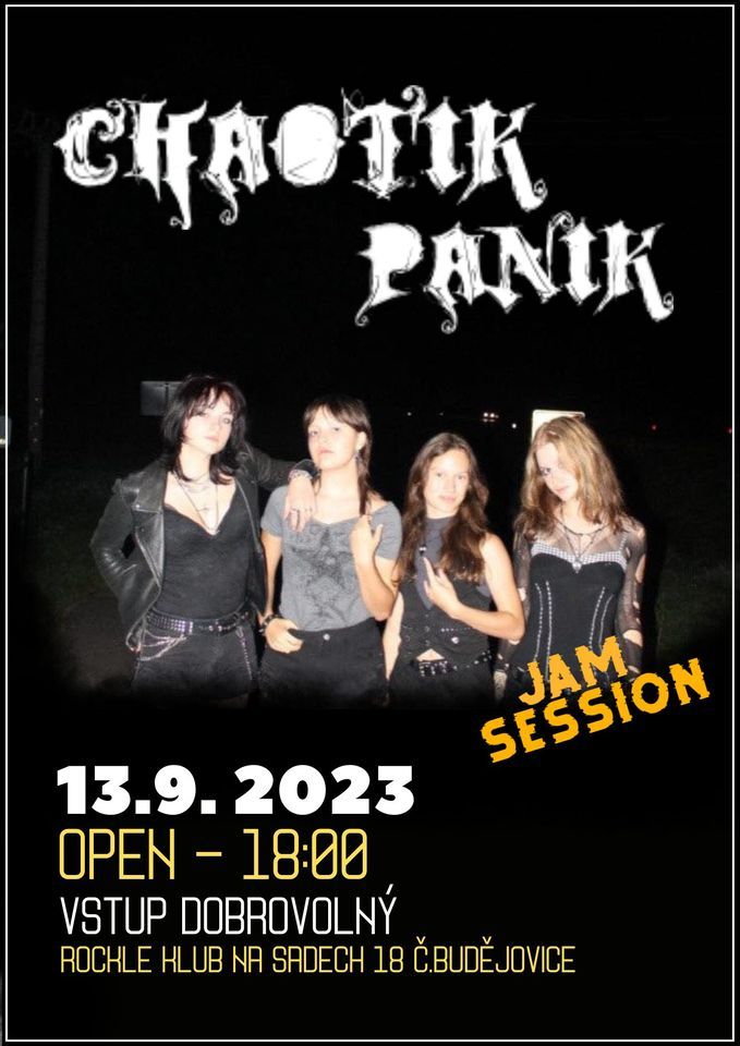 CHAOTIK PANIK + Jam Session / 13.9. / Rockle /, Rockle Klub, Ceske Budejovice, 13 September 2023 ...