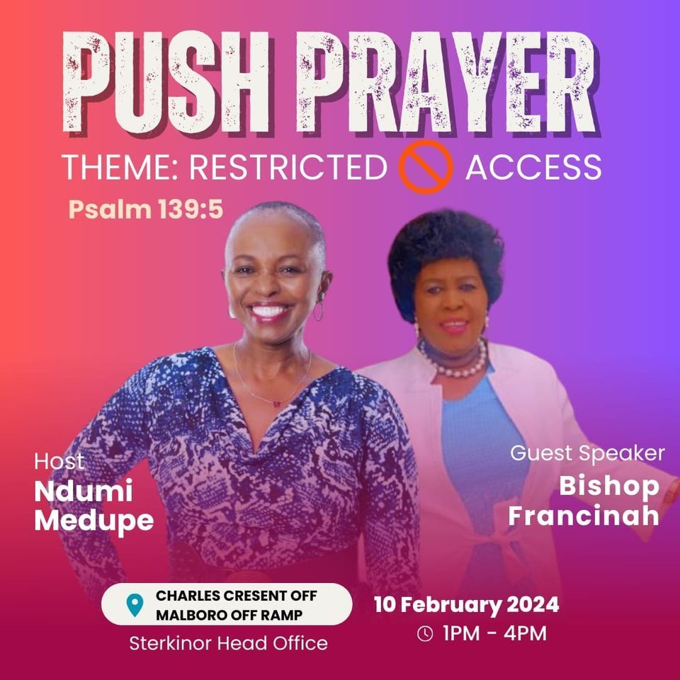 PUSH PRAYER Sandton Edition, Malboro Sandton, 10 February 2024 | AllEvents