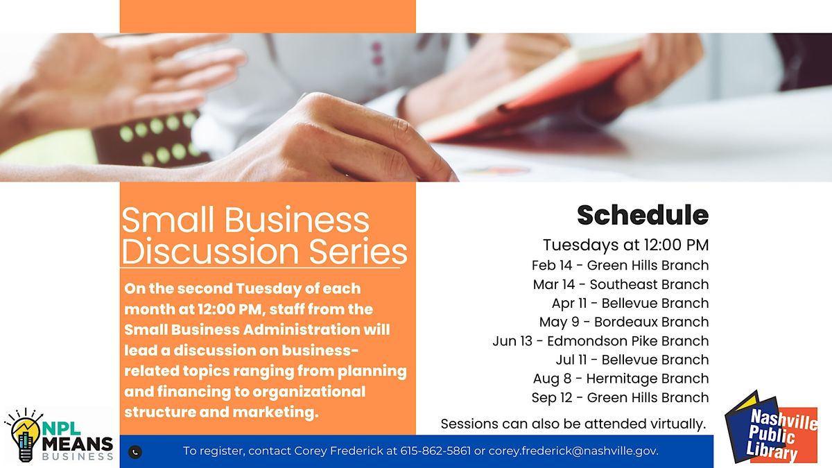 Small Business Discussion Series: Government Contracting, Nashville ...