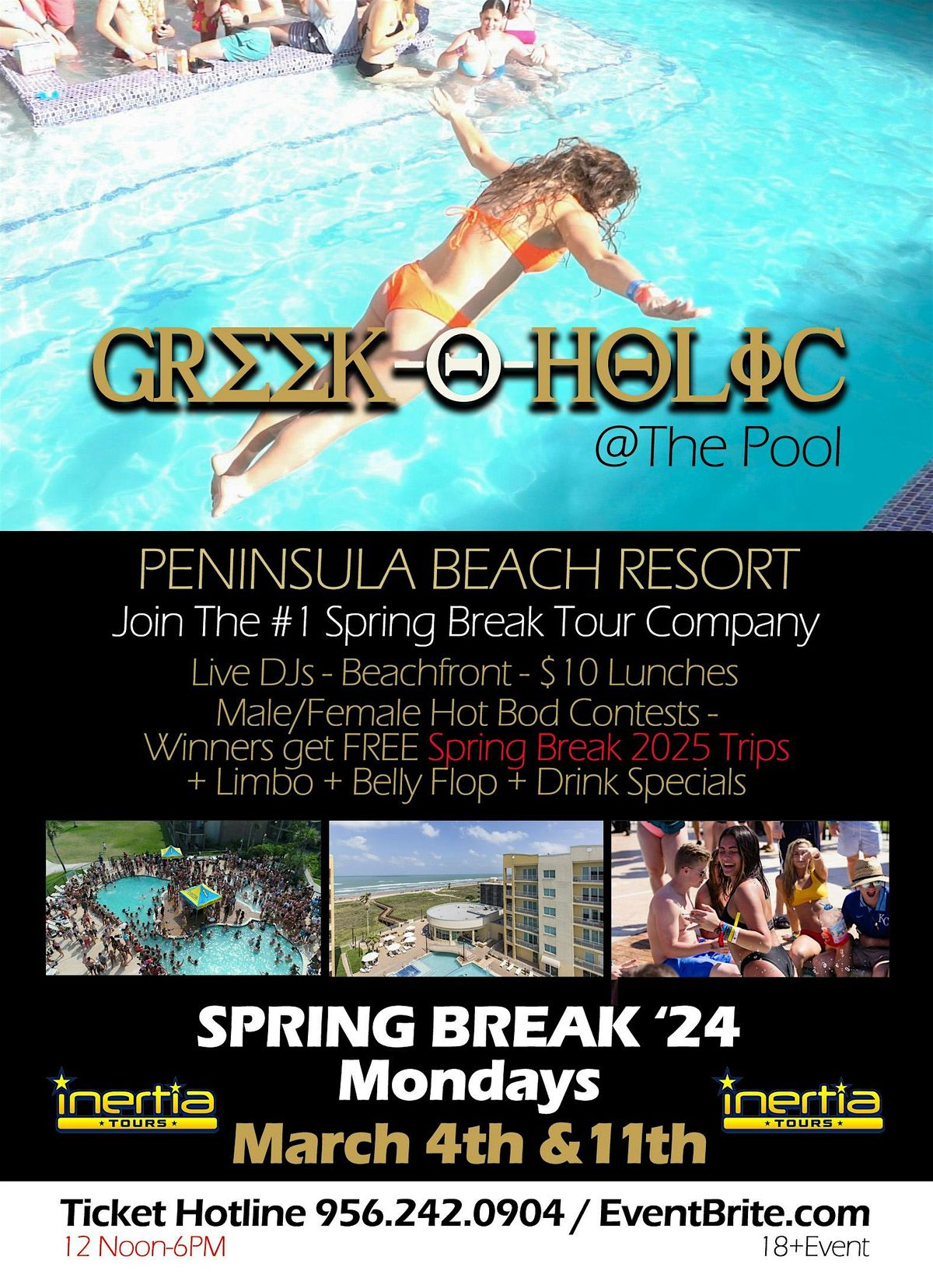 Spring Break Pool Party - Greek-O-Holic @ Peninsula Beach Resort, Peninsula Island Resort & Spa ...
