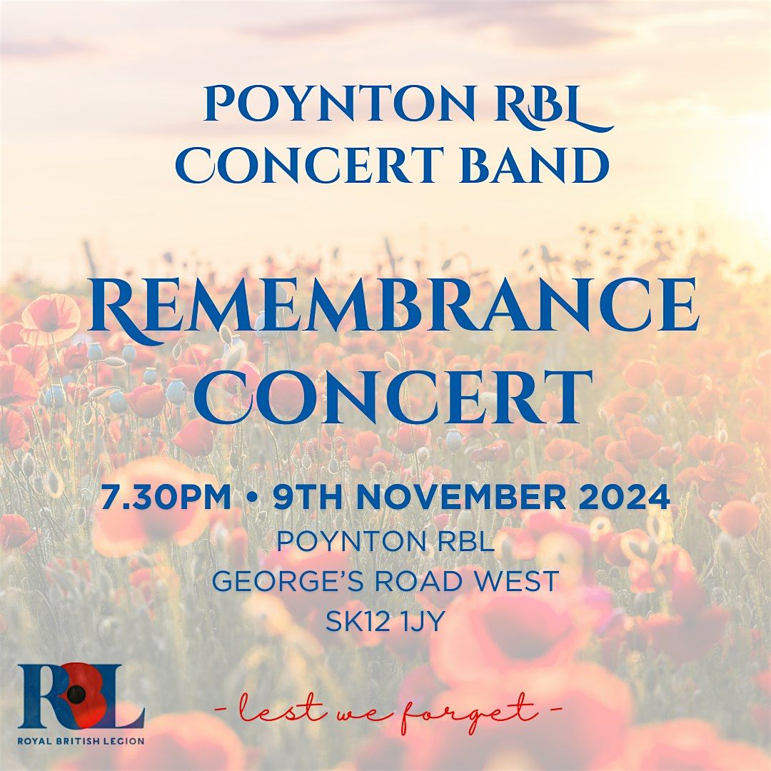 Poynton RBL Remembrance Concert, Poynton Legion Club, 9 November 2024 ...
